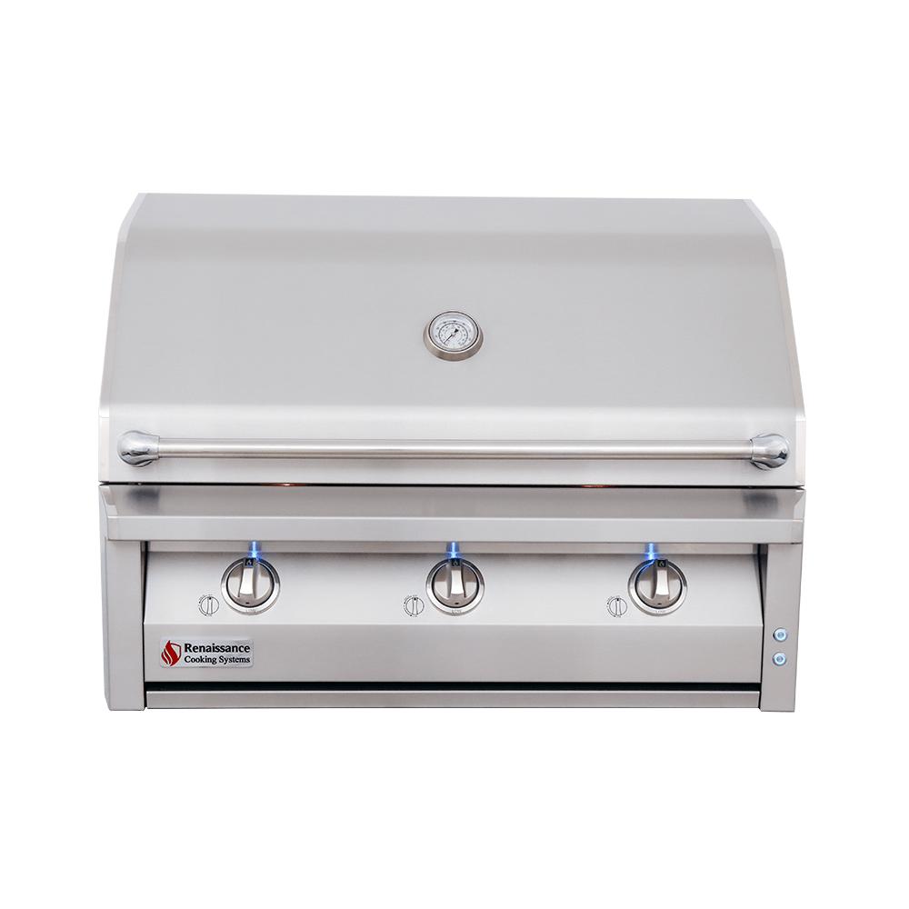 American Renaissance Grill by RCS 36-Inch 3-Burner Built-In Natural Gas ...